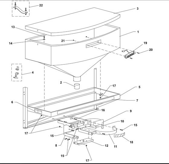 Fisher Model 1000-2000 Hopper Parts